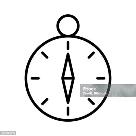 Compass Icon Logo Desain Vektor Template Ilustrasi Tanda Dan Simbol