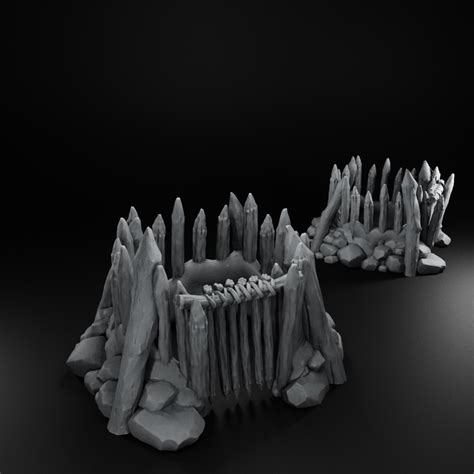 3d Printable Primitive Spike Cage Orc Or Goblin Jail Scatter Terrain