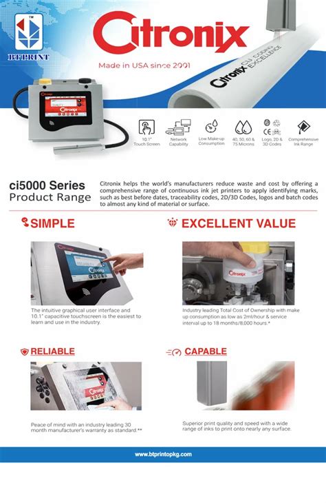 Citronix Ss304 Water Bottle Batch Coding Machine Model Namenumber