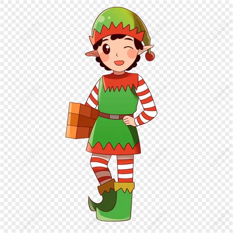 크리스마스 마법사 선물을 들고 축제 일러스트 크리스마스 엘프 일러스트 귀여운 일러스트 Png 일러스트 무료 다운로드 Lovepik