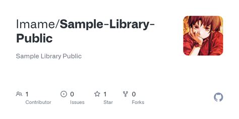 GitHub Lmame Sample Library Public Sample Library Public