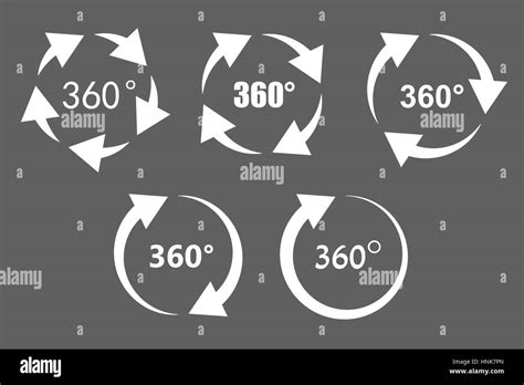 360 Degree Rotation Icons Stock Vector Image And Art Alamy