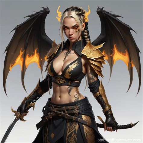 Dragon Harping Female Dandd Assassin Stable Diffusion Online