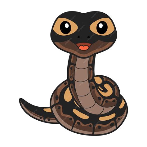 Premium Vector Cute Ghi Mojave Ball Python Cartoon