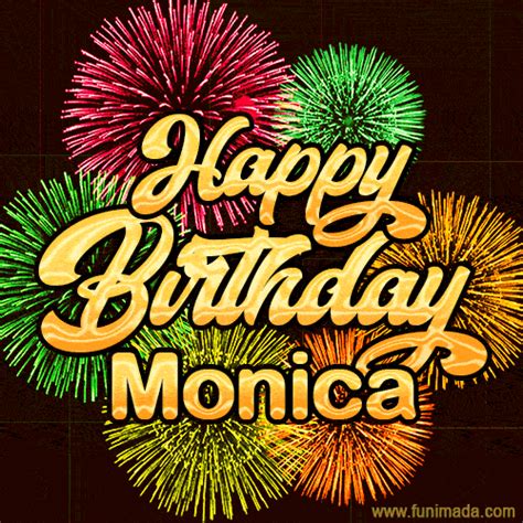 Stunning Birthday  For Monica Bright Fireworks Design Download