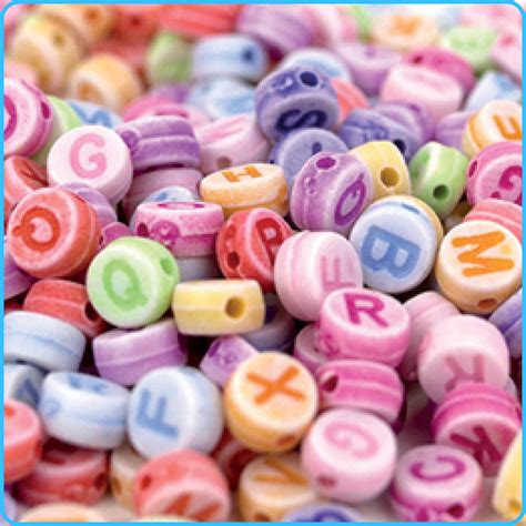 Diy Alphabet Bead Multicolor A To Z Letter Beads For Bracelets