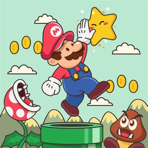 Mario Star Vector Art Icons And Graphics For Free Download