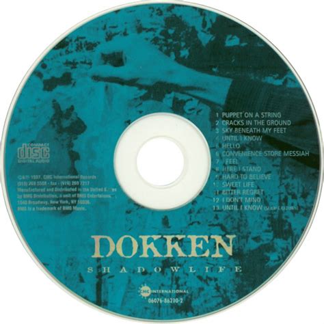 Cd Album Dokken Shadowlife Cmc International Usa
