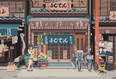 Japan Street Antony Sze R Pixelart