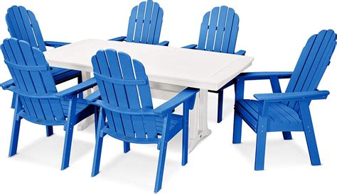 Polywood Vineyard Adirondack 7 Piece Nautical Trestle