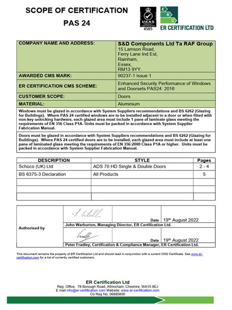 Er Certification Pdf Door Building Engineering