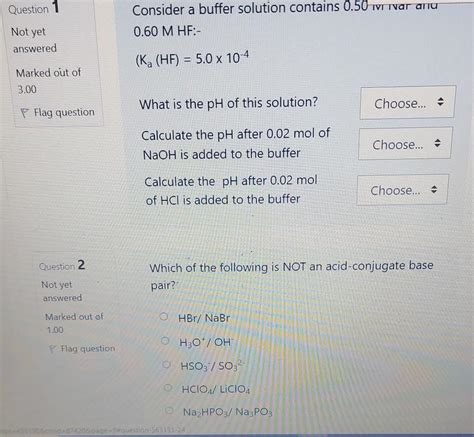 solved question 1 consider a buffer solution contains 0 50