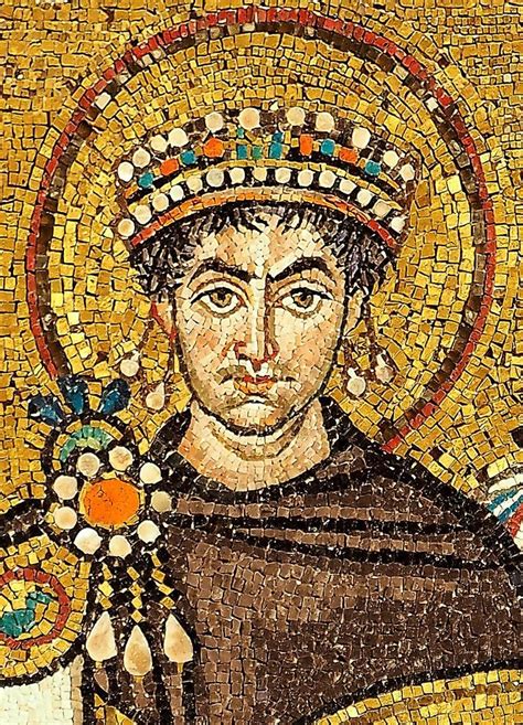 Emperor Justinian I Of The Byzantine Empire 6th Century Mosaic