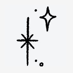 Black Star Outline Tattoos
