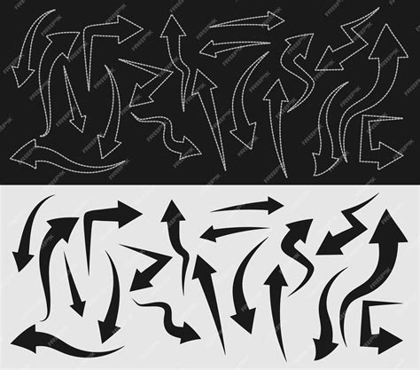 Premium Vector Various Vector Arrow Marks Arrow Doodle Symbols