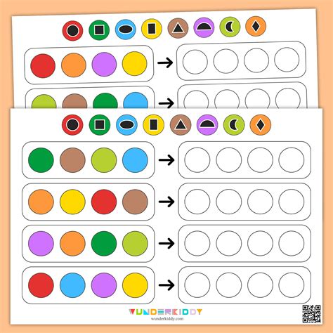 Free Printable 2d Apple Shapes Matching Worksheets For Preschool
