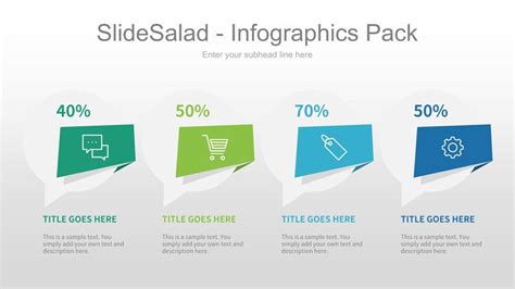 Set Of Four Different Colored Speech Bubbles With Icons Google Slides Theme And Powerpoint