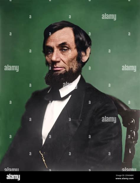 Abraham Lincoln Head And Shoulders Portrait Facing Left Created On