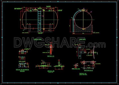 88autocad Drawing Of Acid Storage Tank Drawing Details For Download