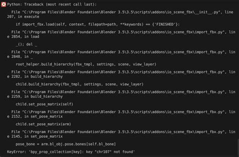 I Need Some Help I Tried To Import An Fbx With Animations And I Got This Error Message Rblender