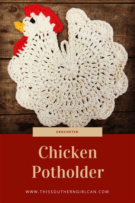 Free Crocheted Chicken Potholder Pattern Crochet Pot Holders Free
