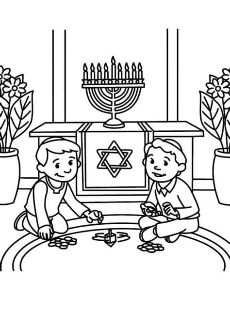 30 Free Hanukkah Coloring Pages Printable