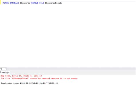 Removing Sql Server Data File Without Downtime Sqlservercentral