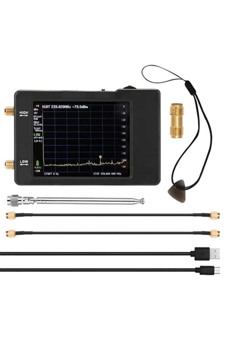 100khz 350mhz 2 8 Inch Handheld Two Inputs Tiny Spectrum Analyzer Touch Screen Spectrum Analyzer