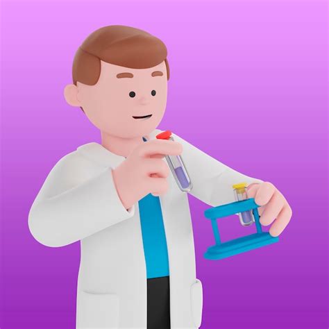 Free Psd 3d Background With Scientist Experimenting In Laboratory