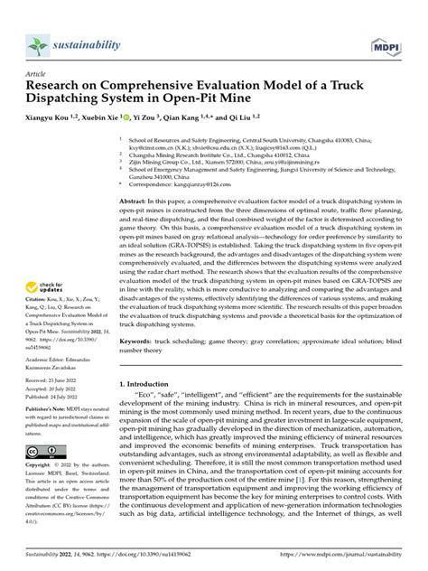 Kou Et Al 2022 Research On Comprehensive Evaluation Model Of A