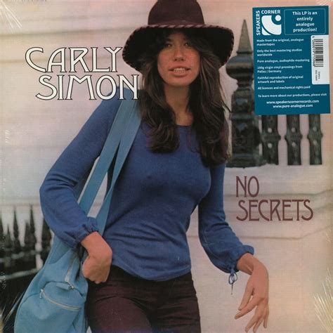 Carly Simon No Secrets Vinyl Lp 1972 Uk Reissue Hhv