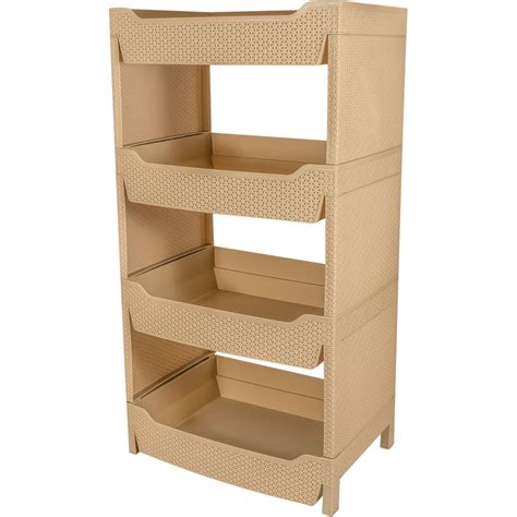 Этажерка Branq Nature 4-секционная прямоугольная кофейный BQ3777КФ ...
