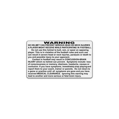 Healy Awards 2 X 1 1 8 Football Warning Label Decals