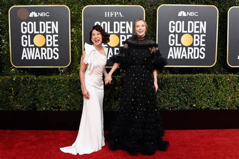 Sandra Oh And Jodie Comer At 2019 Golden Globes Ps Celebrity