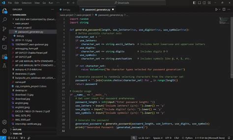 Kunapareddy Divya Sai Sri On Linkedin Oasisinfobyte Python Internship Task2 Passwordgenerator