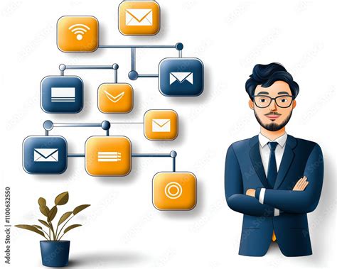 Internet Safety Education Professional Man Stands Beside Colorful