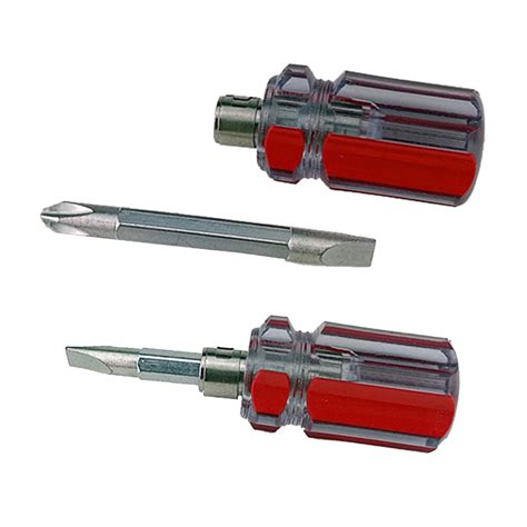 2pieces Double Tip Screwdrivers For Daily Use And Emergencies Flathead And Crosses Head