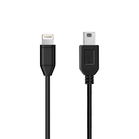 Short Mini Usb To Mfi Lightning Cable Iphone Ipad Black