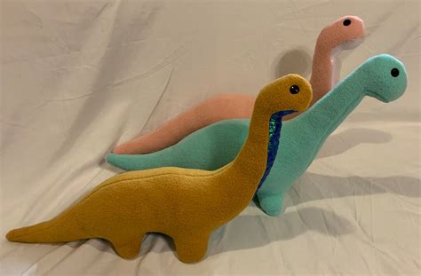 Stuffed Long Neck Apatosaurus Brontosaurus Dinosaur Plushie Etsy