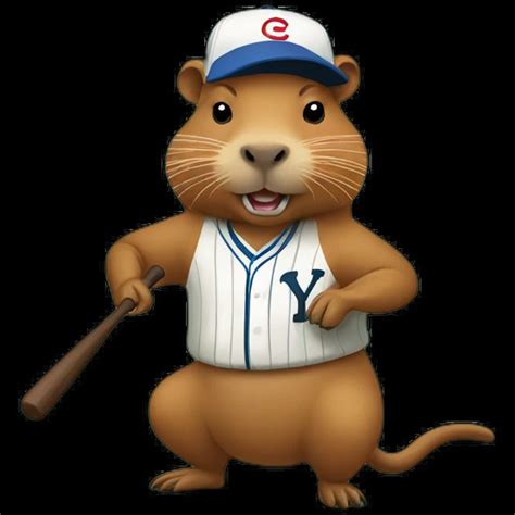 Capybara Playing Baseball Emoji Ai Emoji Generator