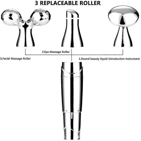 3 In 1 Electric Facial Roller Eye Roller Face Massager Set Fruugo Uk