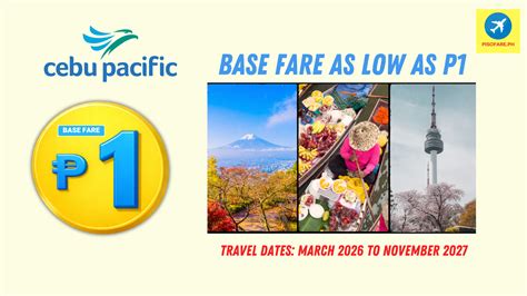 Cebu Pacific Piso Sale 2026 To 2027 Book Piso Fares