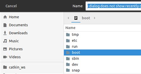 1804 Save File Dialog Does Not Show Recently Open Files Ask Ubuntu