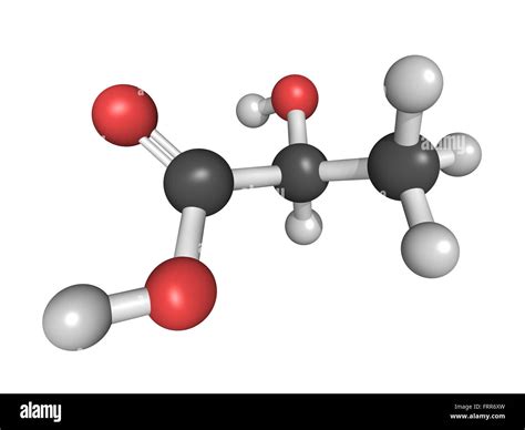 Chemical Structure Of A Lactic Acid Milk Acid L Lactic Acid Molecule