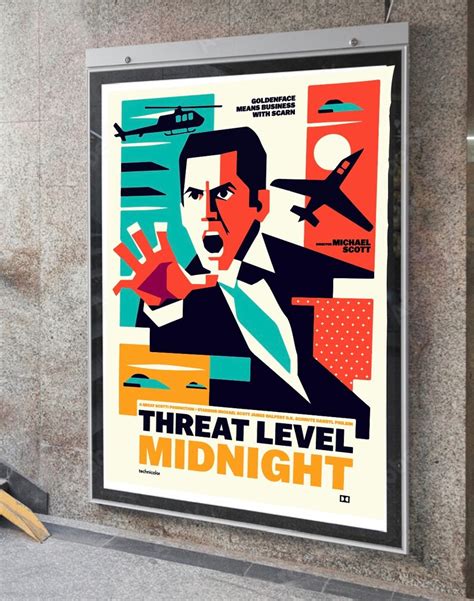 The Office Poster Threat Level Midnight Pdfs Vector Ai File Etsy