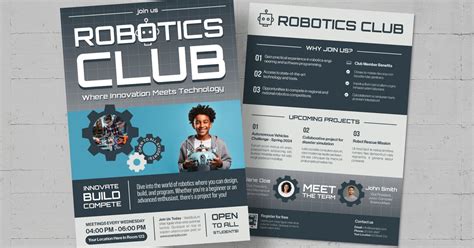 Robotics Club Flyer Template Print Templates Ft Robotics And Flyer Envato