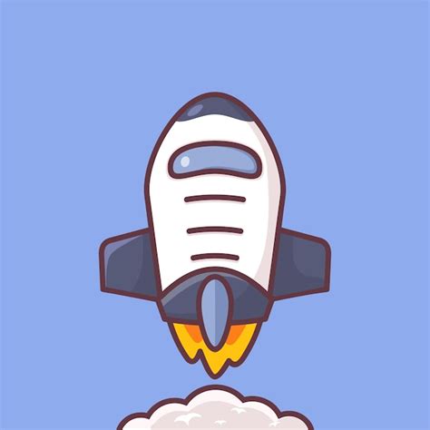 Premium Vector Rocket Vector With Outline Style