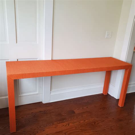 Console Table Wrapped Grasscloth Console Table For Hallway Console Table Behind Sofa With