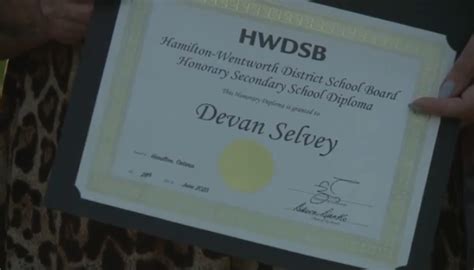 Devan Selvey Awarded Honorary Degree For Would Be Graduation