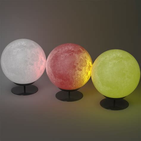 Moon Lamp 3d Model 2 Max Fbx Obj Stl Free3d